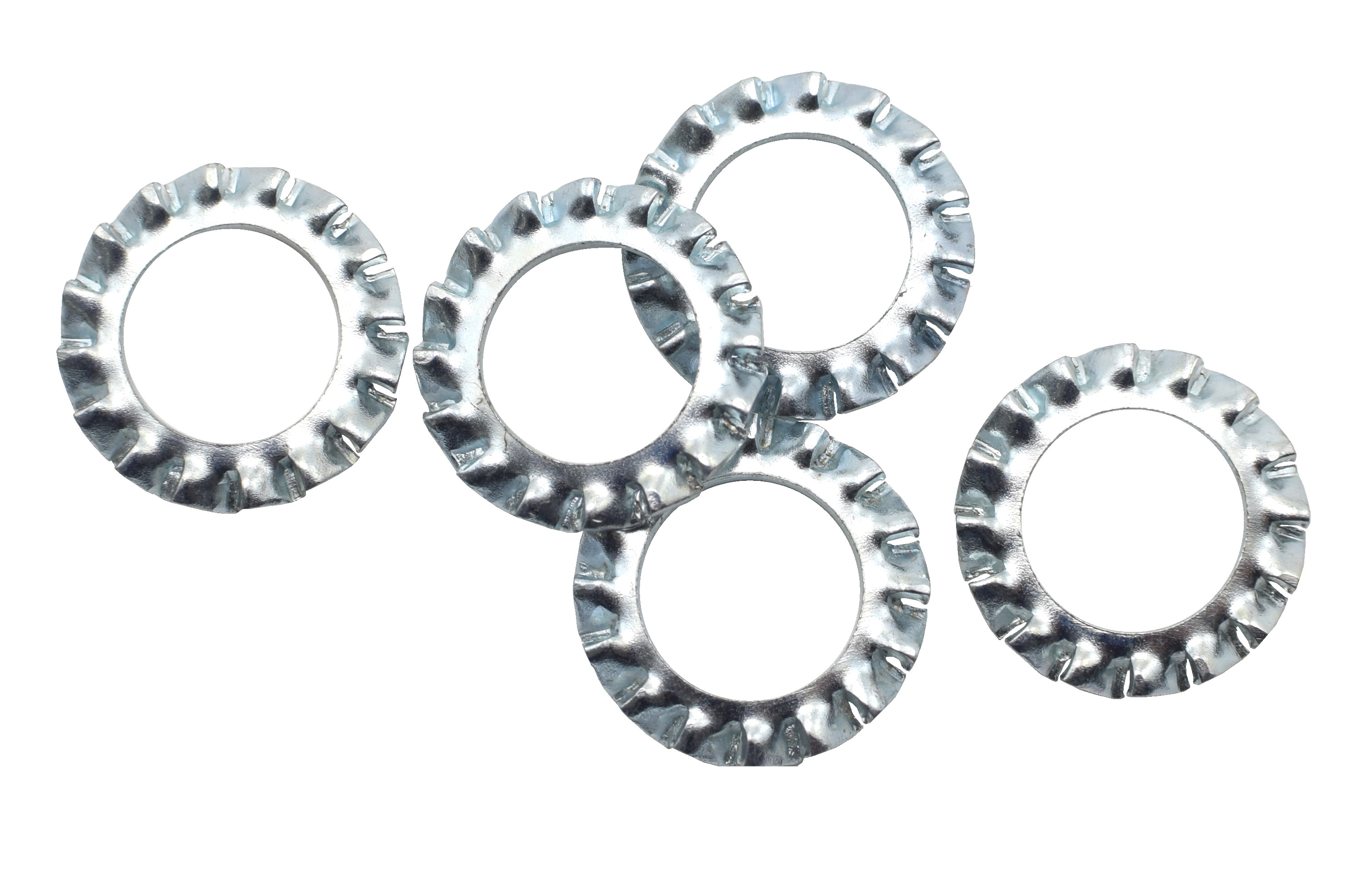 Zinc Plating Toothed Lock Washer Types A DIN6797 65Mn With External Teeth